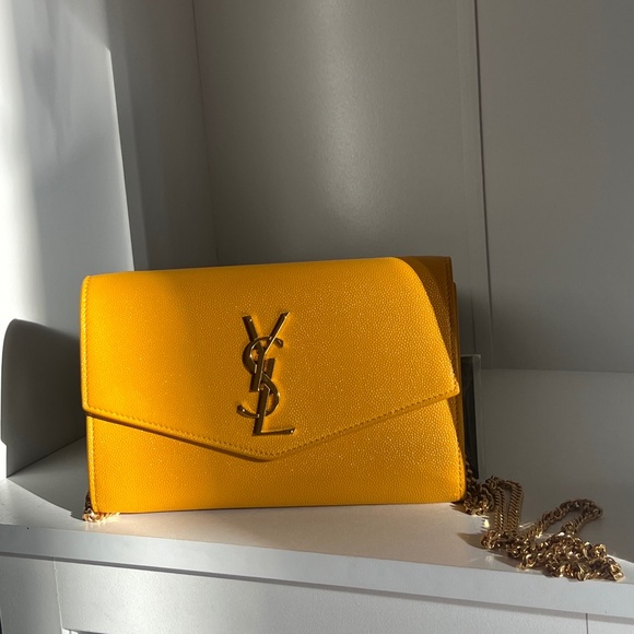 Yves Saint Laurent | Bags | Uptown Ysl Wallet On Chain In Grained ...